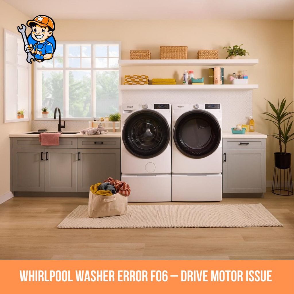 Whirlpool Washer Error F06 – Drive Motor Issue