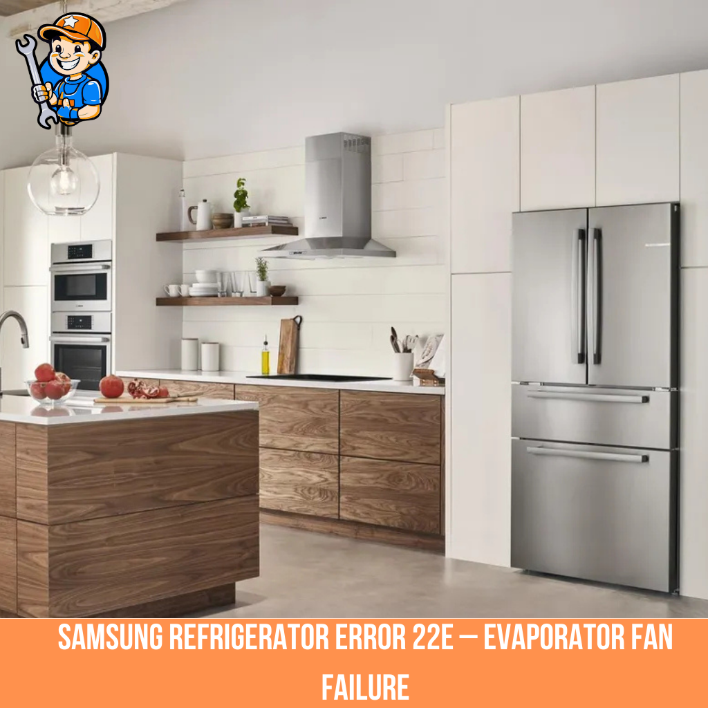 Samsung Refrigerator Error 22E – Evaporator Fan Failure